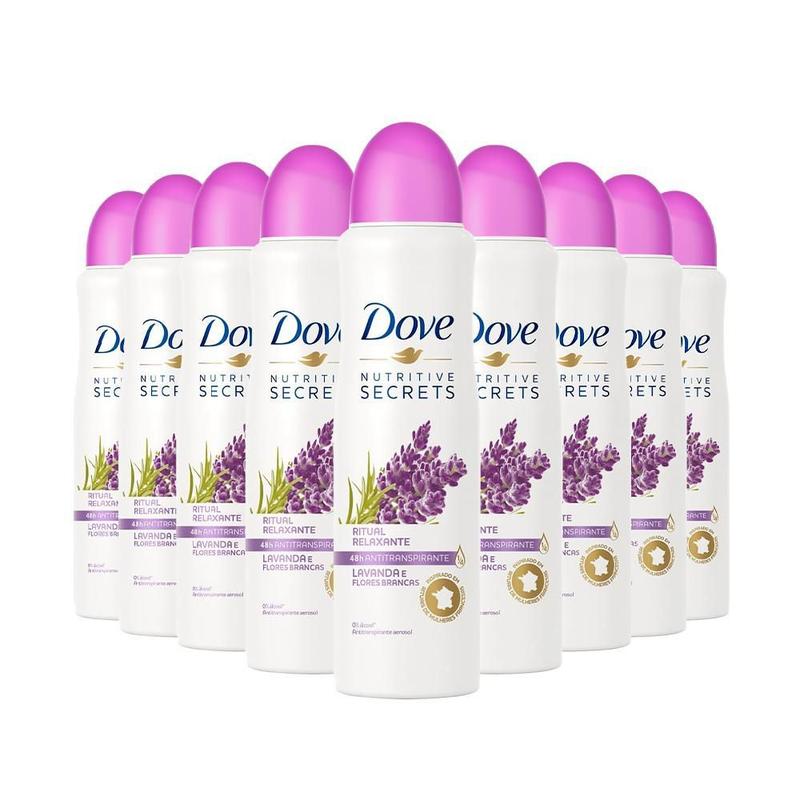 Kit Com 9 Desodorante Dove Secrets Ritual Relaxante 150Ml - Desodorante ...