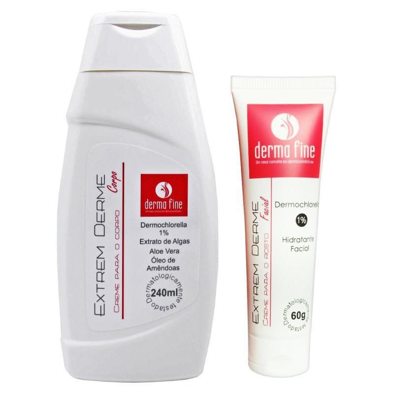 Kit Com Hidratante Corporal E Facial Extrem Derme Dermafine ...