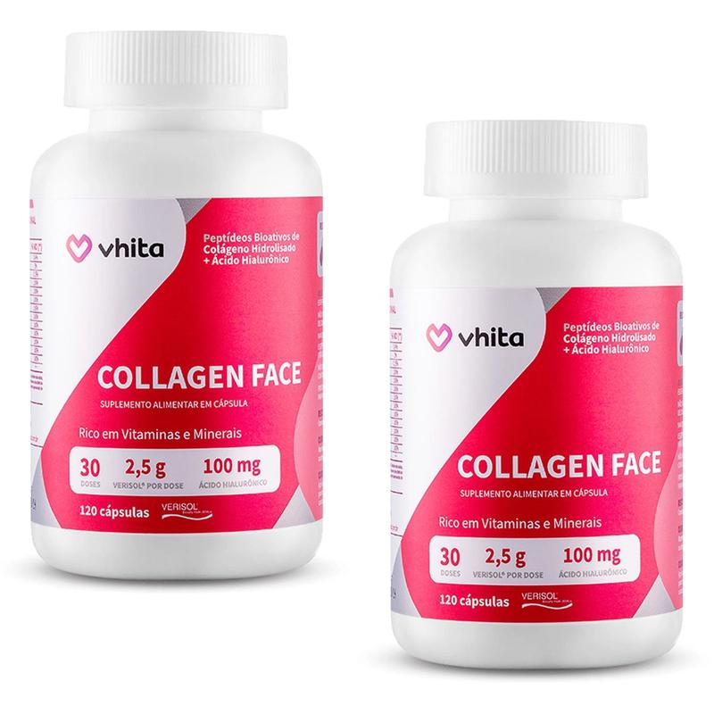 Kit / Combo 2 Collagen Face Vhita Colágeno Hidrolisado Verisol com ...