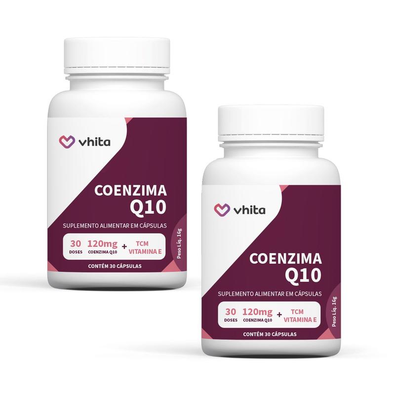 Kit / Combo 2x Coenzima Q10 Vhita 120 mg com TCM e Vitamina E em ...