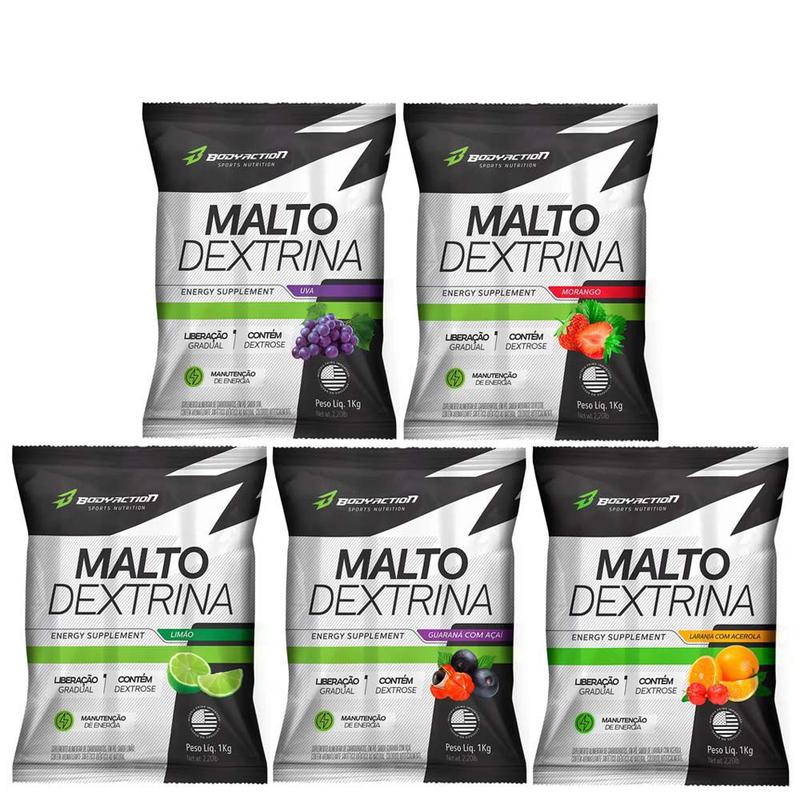 Kit Completo 05 Maltodextrina Bodyaction 1kg - Maltodextrina - Magazine ...