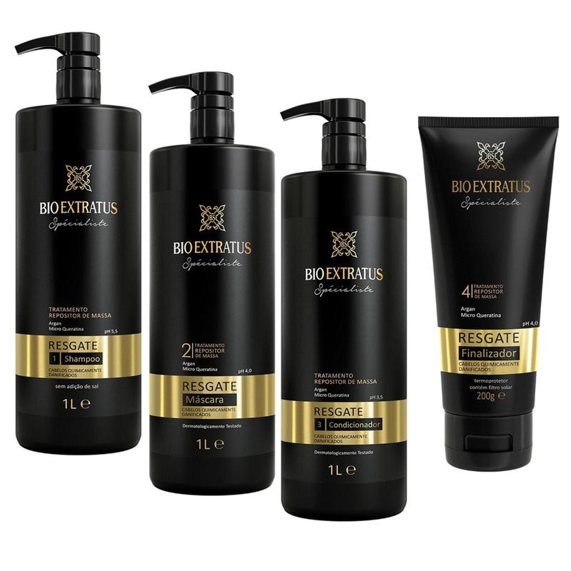 Kit Completo Bio Extratus Repositor de Massa Resgate (SHAMPOO/COND./MÁS ...
