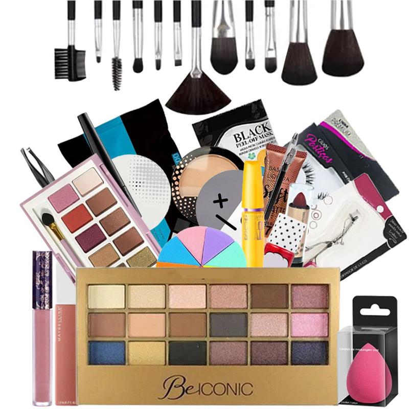 Kit Completo De Maquiagem Ruby Rose Liptint + Sombras Bz75-2 - Pele ...