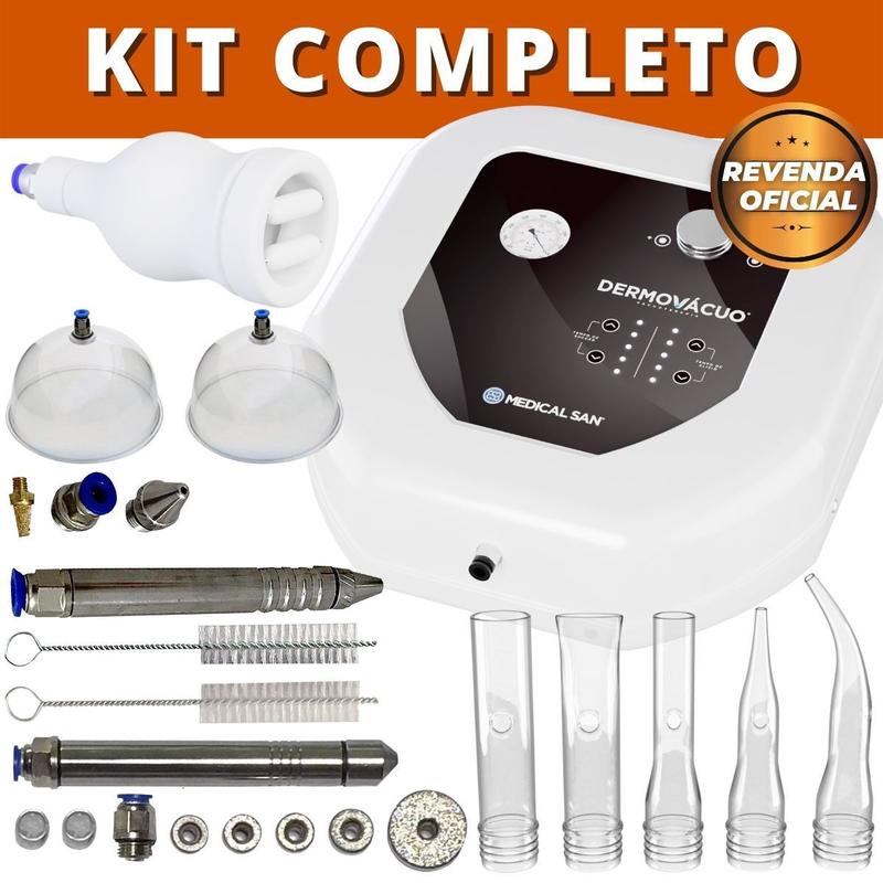 Kit Completo - Dermovácuo Aparelho de Vacuoterapia Medical San - Baú de ...