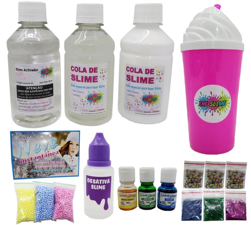 Kit Completo Fazer Slime Quite Barato Slime - Ine Slime - Slime ...