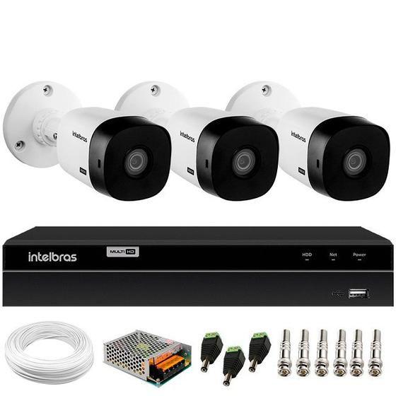 kit completo Intelbras com 03 cameras 1120 B - Câmera de Segurança e ...