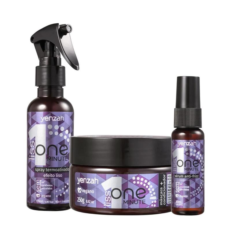 Kit Completo One Minute Liss Yenzah Antifrizz Efeito Liso - Kit de ...
