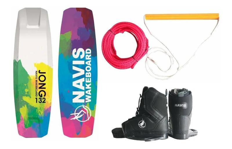 Kit Completo Wakeboard Navis Prancha Jong 132Cm + Botas Cabo - Prancha ...
