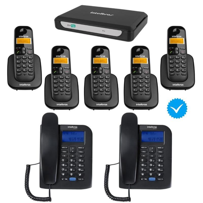 Kit Comunicação MiniCom com 7 ramal Intelbras Combo Oficial - Ramais ...
