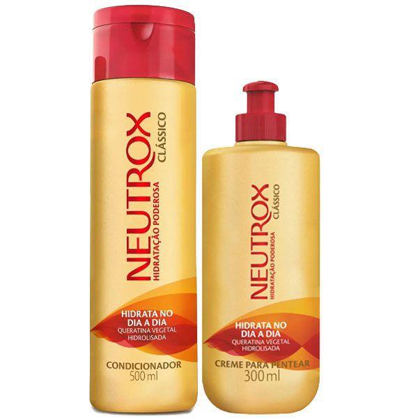Kit Condicionador Neutrox Clássico 500ML + Creme de Pentear Clássico ...