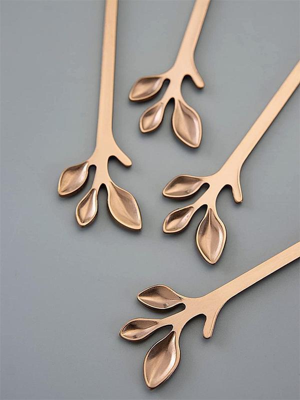 Kit Conjunto Colher Metal Cobre Ramo Mesa Posta 3 Unidades - King Bazar ...