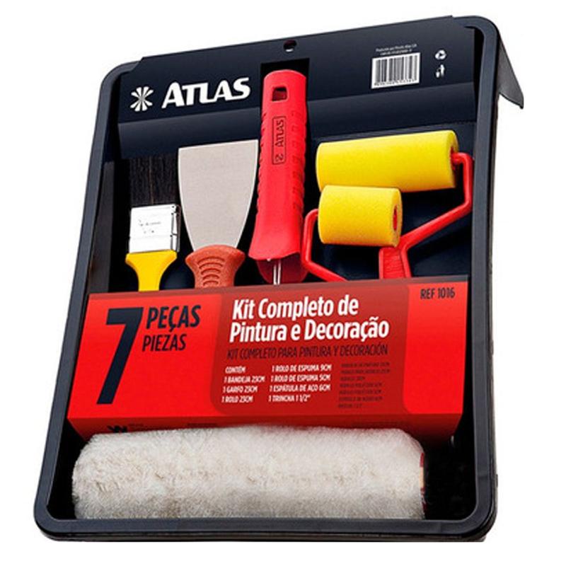 Kit Conjunto de Pintura e Decoração Completo 7 Peças Atlas - Kit de ...