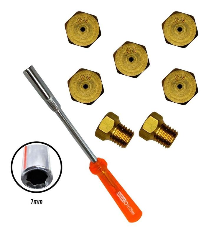 Kit Conversão De Fogão Para Gás Gn Encanado + Chave Canhão 7. - IMP ...