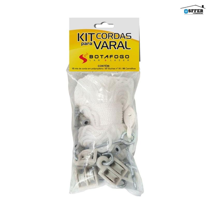 Kit Cordas Para Varal De Teto Completo Não Desfia 15mt - BOTAFOGO ...