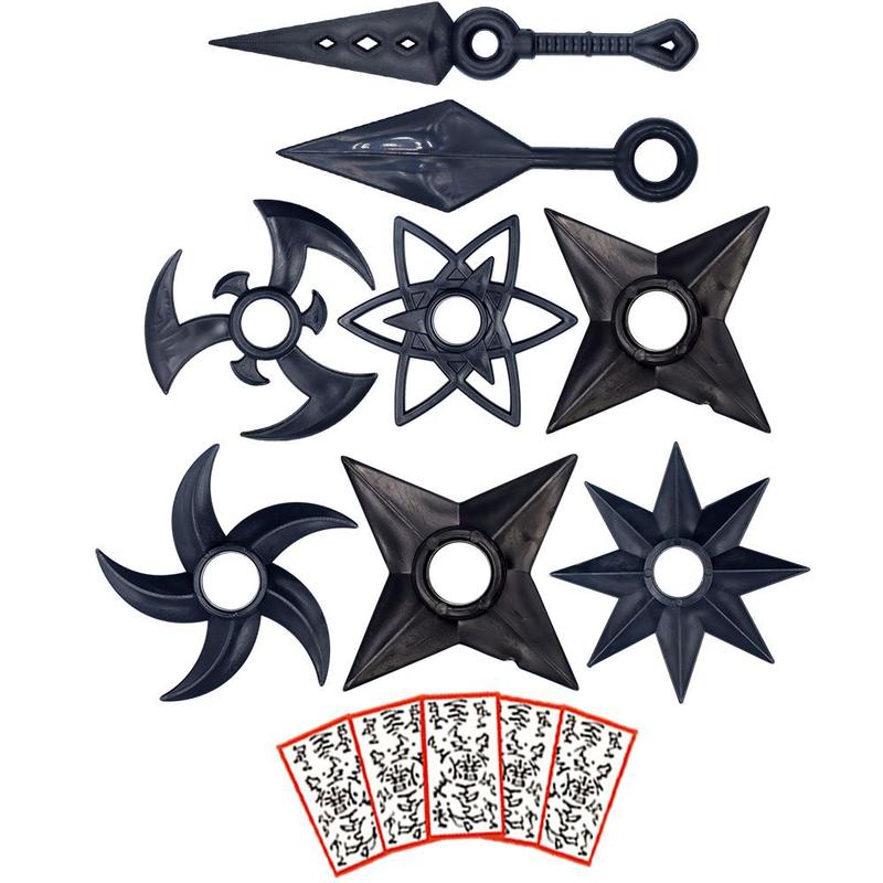 Kit Cosplay Geek Anime Naruto c/ 6 Shuriquen + 2 Kunai Mini - Point ...