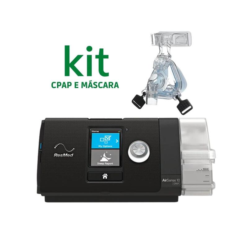 Kit cpap s10 airsense autoset + mascara nasal comfort gel blue p ...