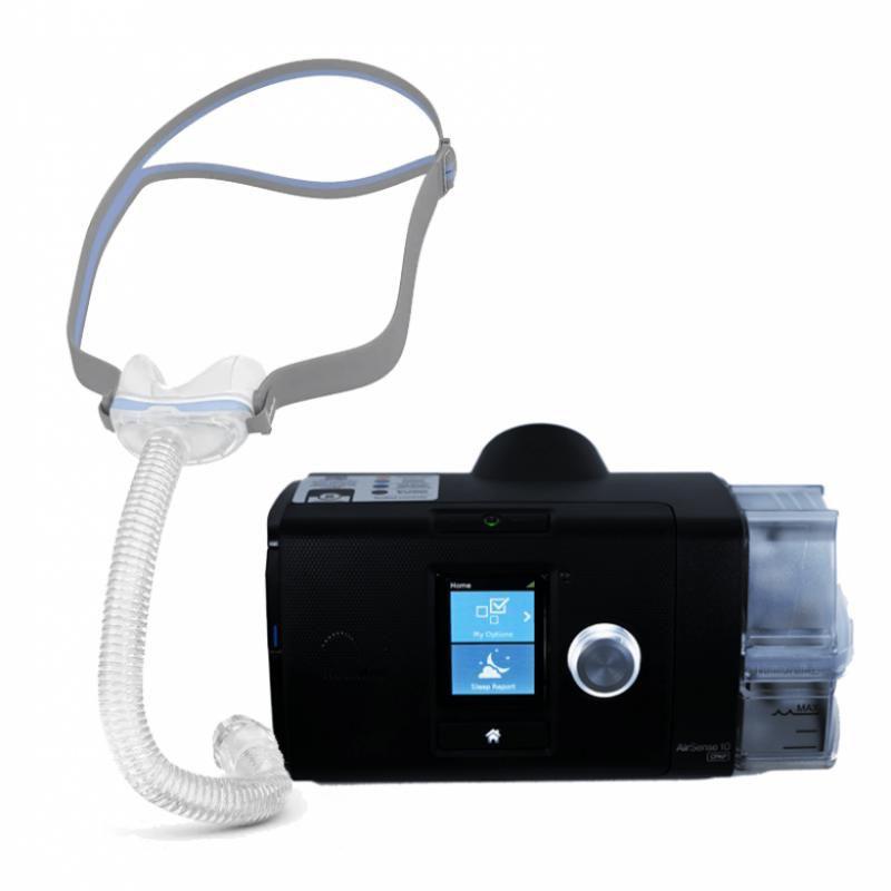 Kit CPAP S10 Básico com umidificador Resmed + Máscara Nasal Airfit N30 ...