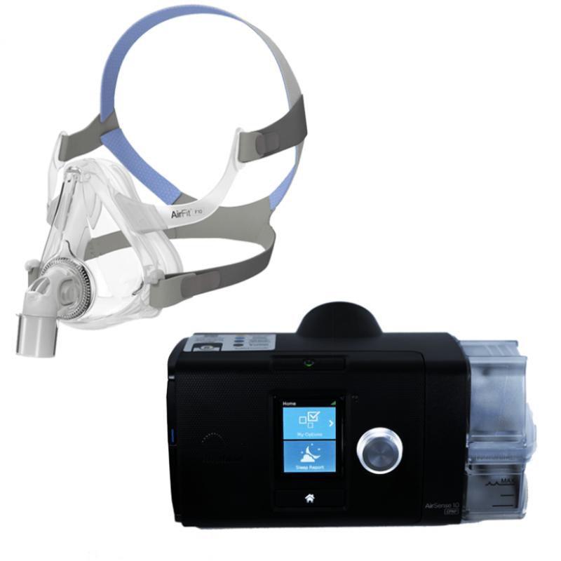 Kit CPAP S10 Básico com umidificador Resmed + Máscara oronasal AirFit ...