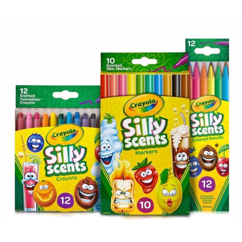 Kit Crayola Perfumadas Lápis de Cor, Canetinhas e Giz de Cera - Kit ...