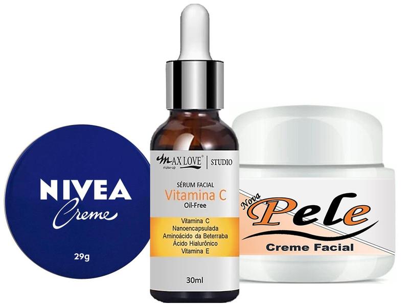 Kit Creme Nivea Anti-rugas Clarear Melasma Sardas Vitamina C - Nova ...