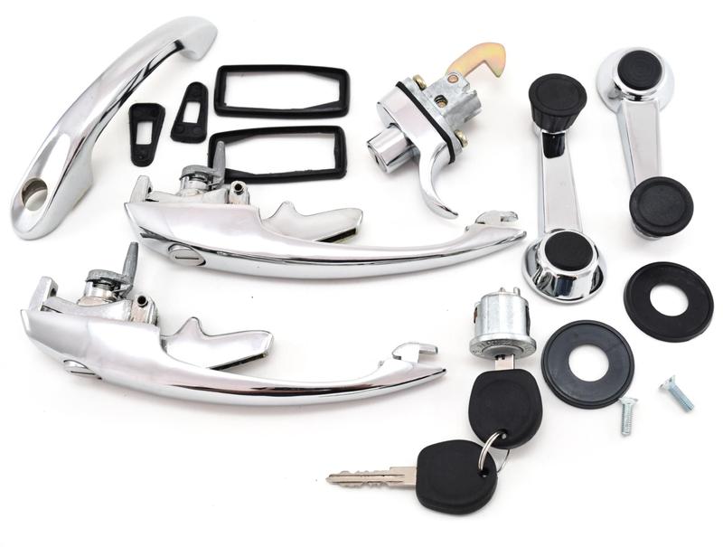 Kit Cromado Ignição Maçanetas Manivelas Motor Capô Fusca 1978 em diante ...