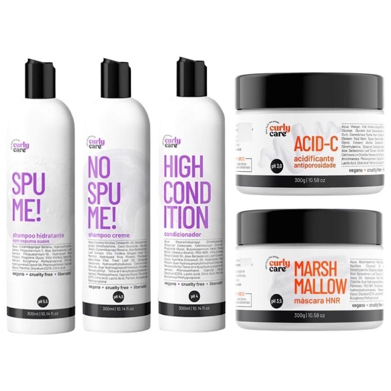 Kit Curly Care Higienização E Tratamento Completo (5 Itens) - Kit de ...