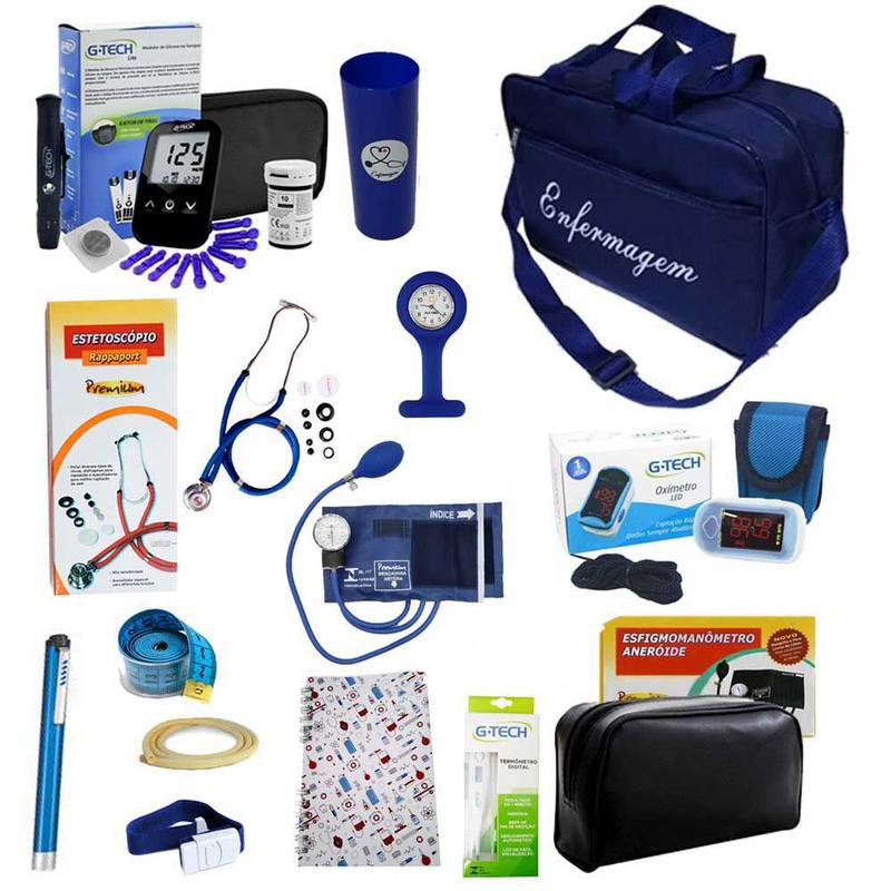Kit da Enfermagem Completo Com Apar. Medir Oxigenio - Premium - Kit ...