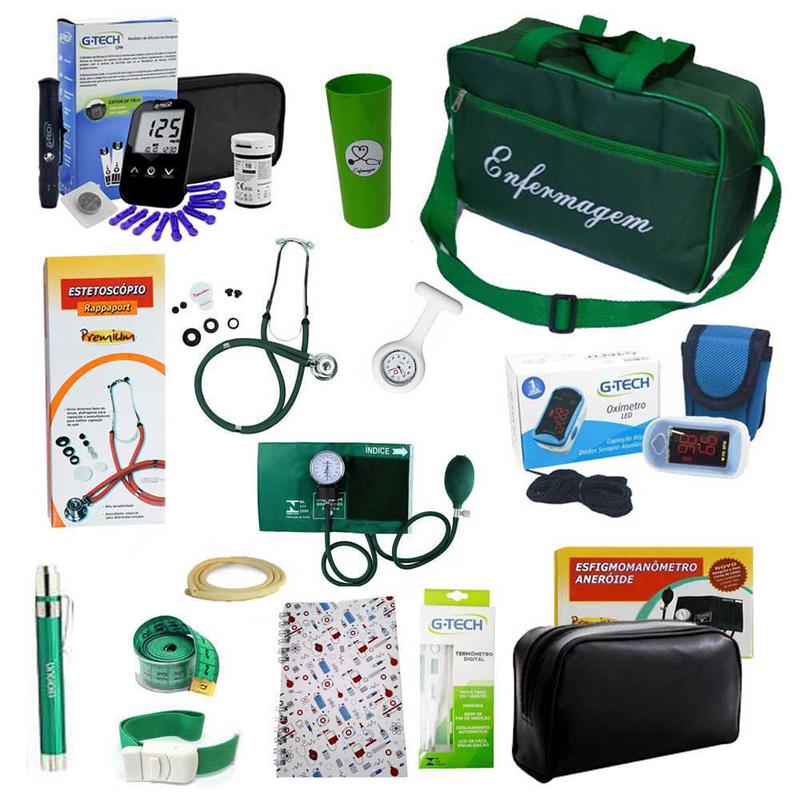 Kit da Enfermagem Completo Com Apar. Medir Oxigenio - Premium - Kit ...