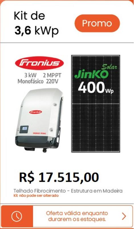 Kit de 3,6 kwp - Fronius - Aquecedor de Água e Acessórios - Magazine Luiza