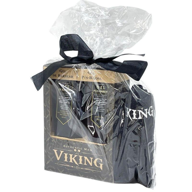 Kit De Barbear Presente Gel Barbear E Gel Pós Barba + Toalha - Viking ...