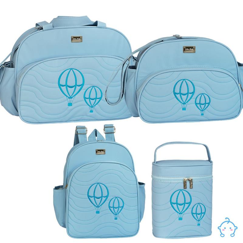 Kit de Bolsa Maternidade Balão Saída Bebê Menino Menina - Merver - Kit ...
