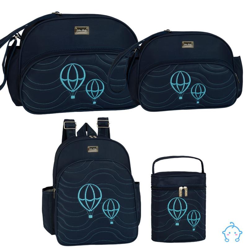 Kit de Bolsa Maternidade Balão Saída Bebê Menino Menina - Merver - Kit ...