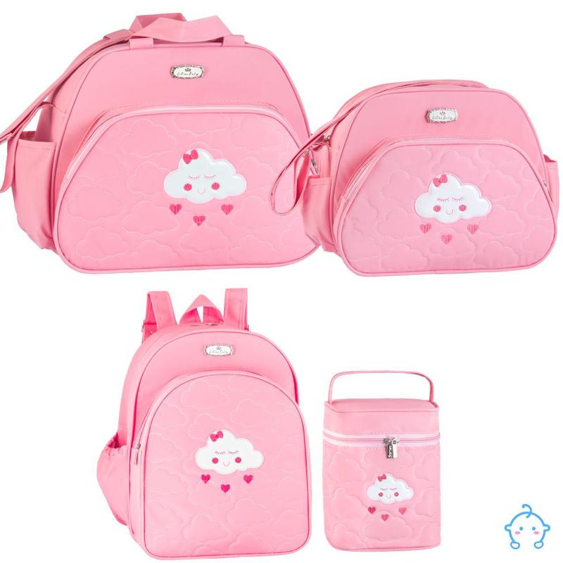 Kit de Bolsa Maternidade Nuvem Luxo Bebê Menino e Menina - Merver - Kit ...