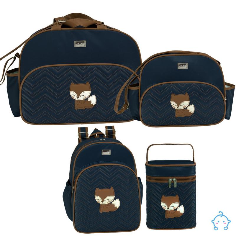 Kit de Bolsa Maternidade Raposa Completo Saída Bebê Unisex - Merver ...