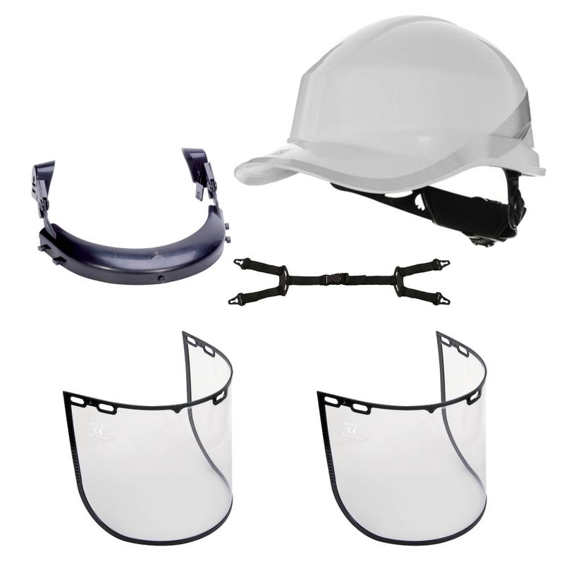 kit de capacete de segurança com suporte e 2peças de viserias - DIAMOND ...