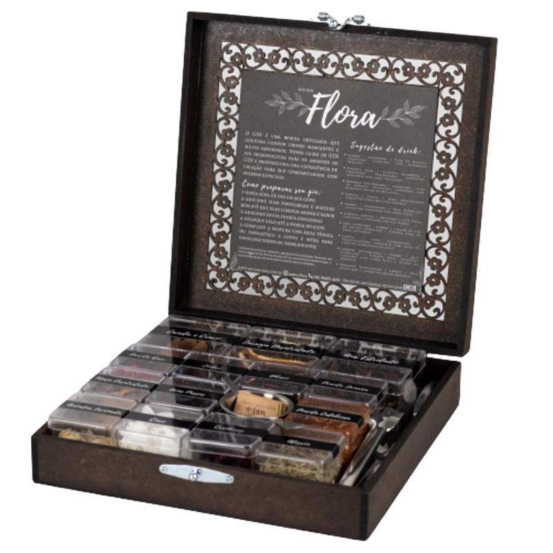 Kit de gin presente criativo amigo secreto FLORA - produto artesanal ...