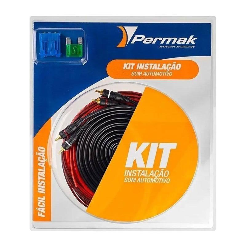Kit de instalação som automotivo permak completo - 500w rms - pmk-90/h1 ...
