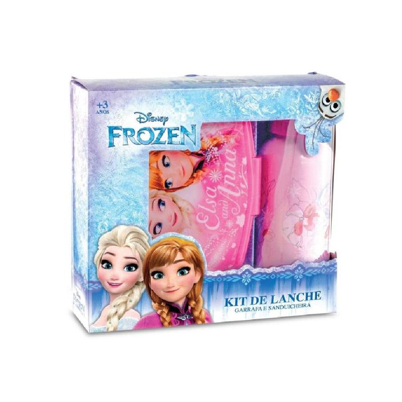 Kit de Lanche Disney Garrafa e Sanduicheira Frozen Princesas - DTC ...