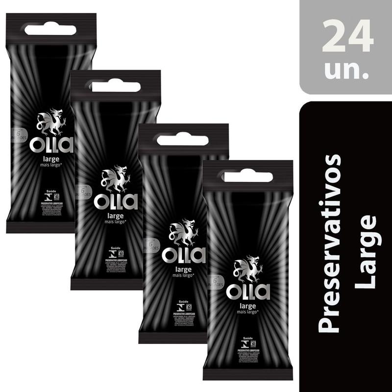 Kit de preservativo camisinha olla large - 24 unidades - Preservativo ...