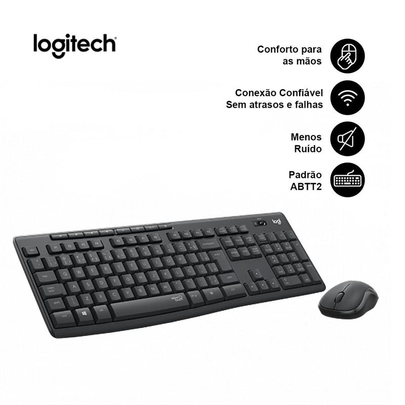 Kit de Teclado e Mouse sem Fio Logitech MK295 - Kit Teclado e Mouse ...