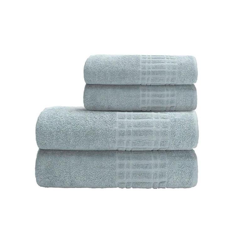 Kit de Toalhas de Banho e Rosto Camesa Nanosoft Loft Cinza Limestone 4 ...