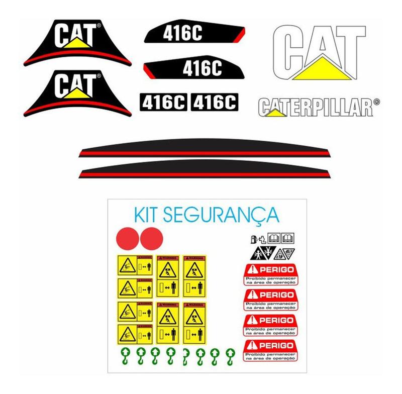 Kit Decalques Completo Caterpillar 416c Para Tratores - Decal-Vic ...