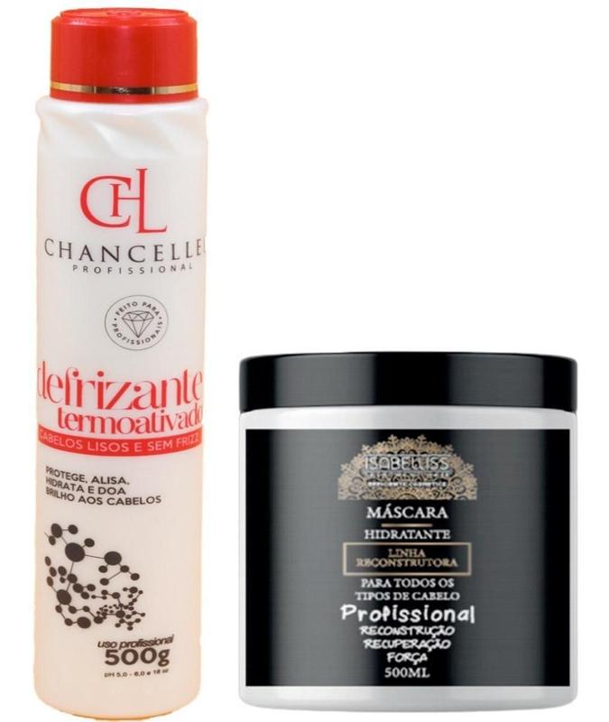 Kit Defrizante Chanceller Termoativado Alisamento Capilar - Defrizante ...