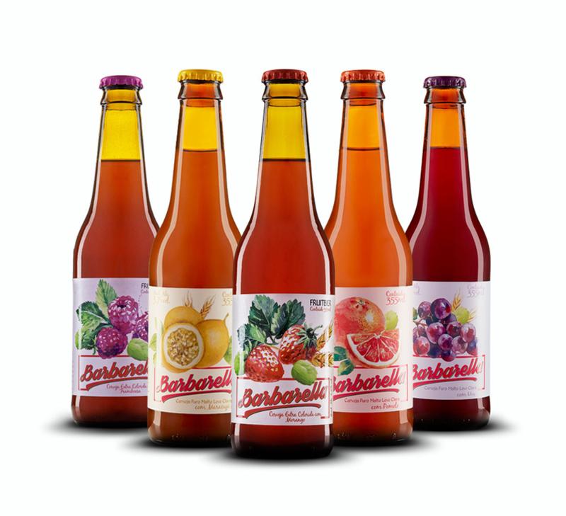 Kit Degustação Barbarella - Fruitbier - 5 Garrafas de 355ml - Cerveja ...