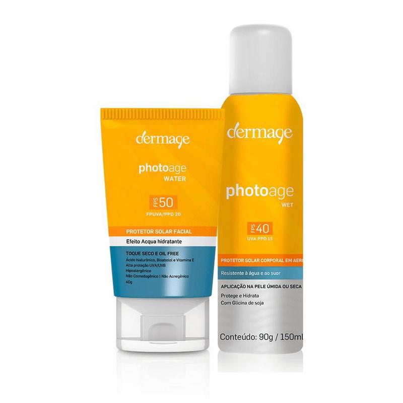 Kit Dermage Proteção Solar em dobro - Protetor Solar Facial ...