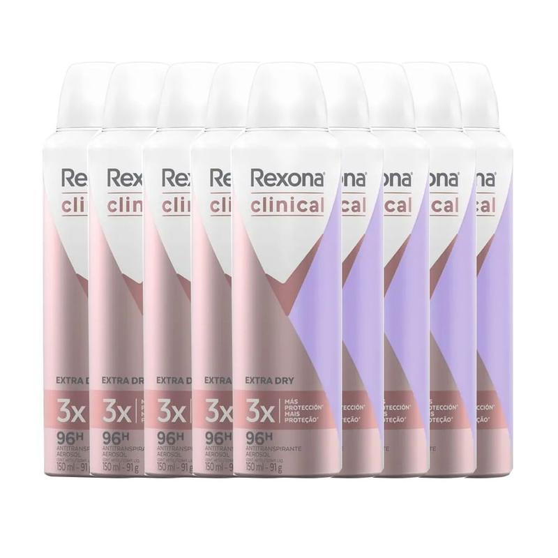 Kit Desodorante Aerosol Rexona Clinical Extra Dry 91g - 9 Unidades ...