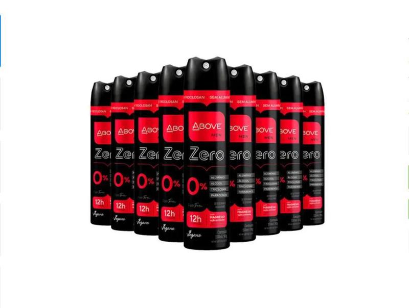 Kit Desodorante Aerossol Above Men Zero Feel Free 150ml c/9 ...