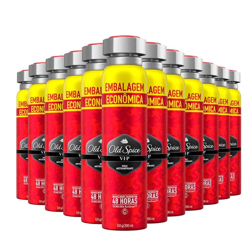 Kit Desodorante Spray Antitranspirante Old Spice Vip 200ml - 12 ...