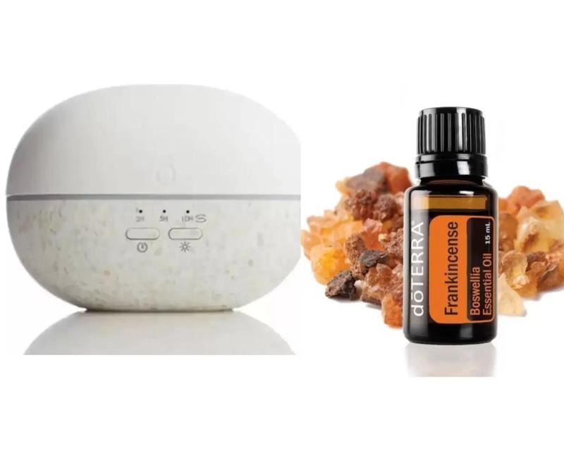 Kit Difusor ultrassônico Pebble + 1 óleo Frankincense Olíbano 15ML ...