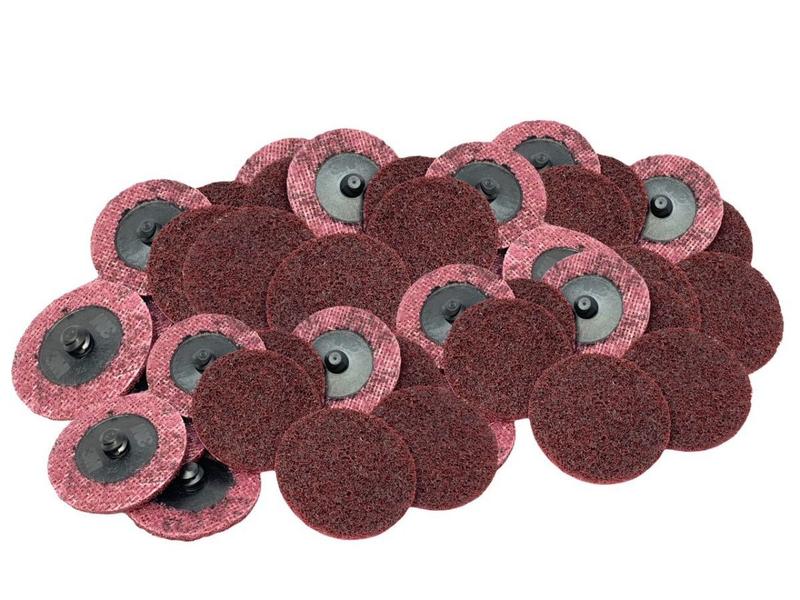 Kit Disco Roloc Scotch Brite 50mm Grão A Médio Vermelho 50 Unidades ...